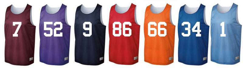 Custom Numbered Reversible Pinnies